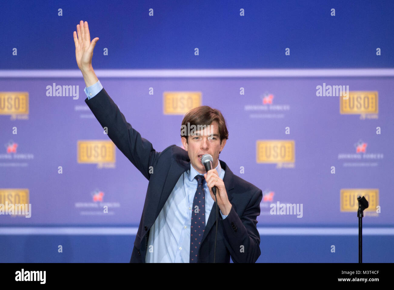 Comedian John Mulaney performs during the comedy show in celebration of ...