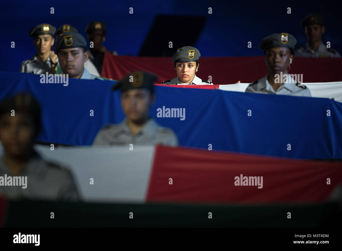 Cadets hold flags during the opening ceremony to they 2016 Invictus ...