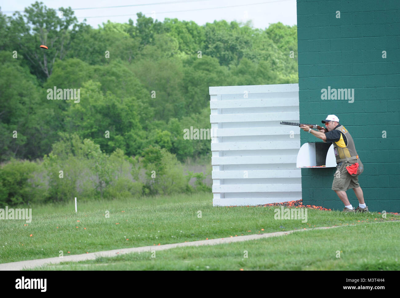 Army Skeet Team member, Col. Steve Milton, shoots skeet during the 2016 ...