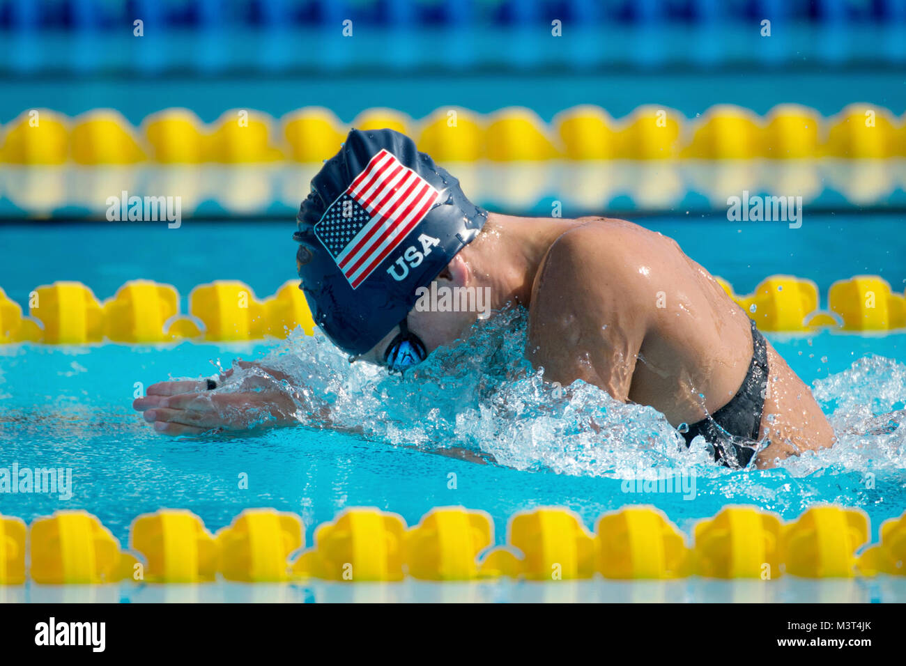 U.S. Army Staff Sgt. Elizabeth Marks swims during the 2016 Invictus ...