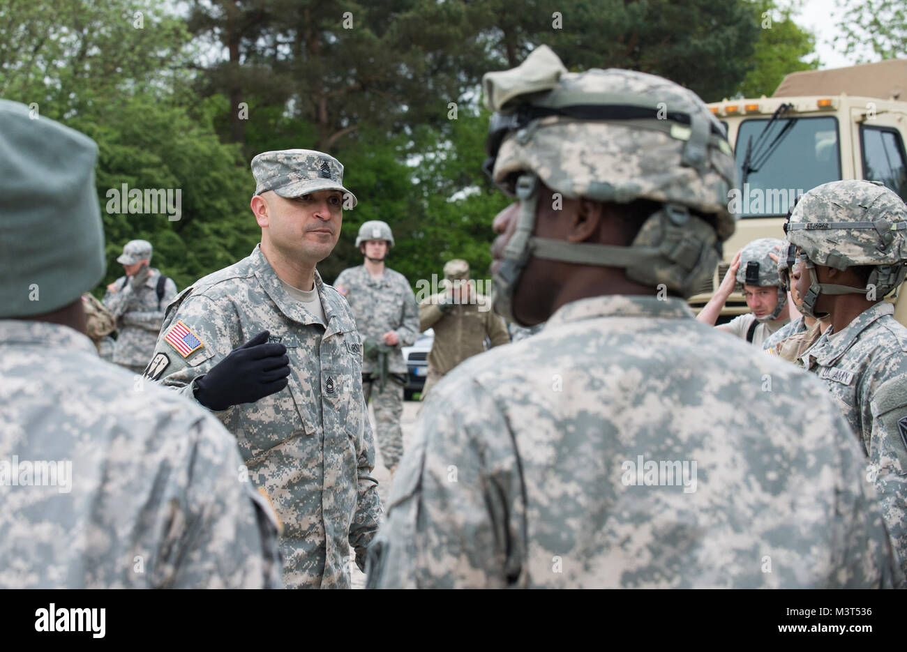 U.S. Army Master Sergeant Jaime Lopez, a coordinator for the 10th Army ...