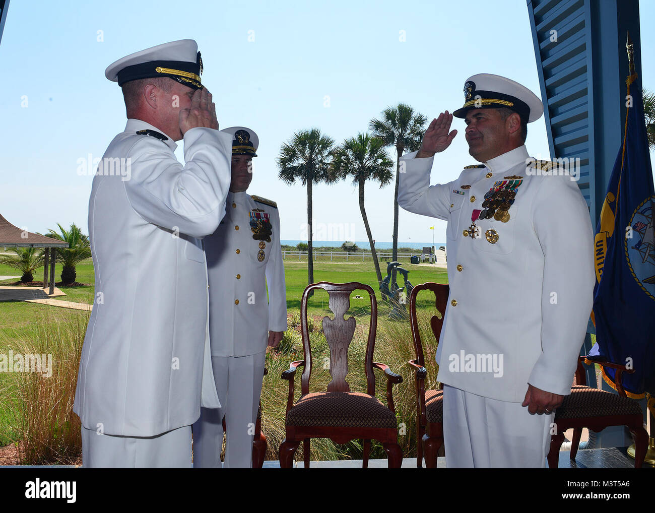 MAYPORT, Fla. (MAY 25, 2016) – Capt. Errin Armstrong, left, relieves ...