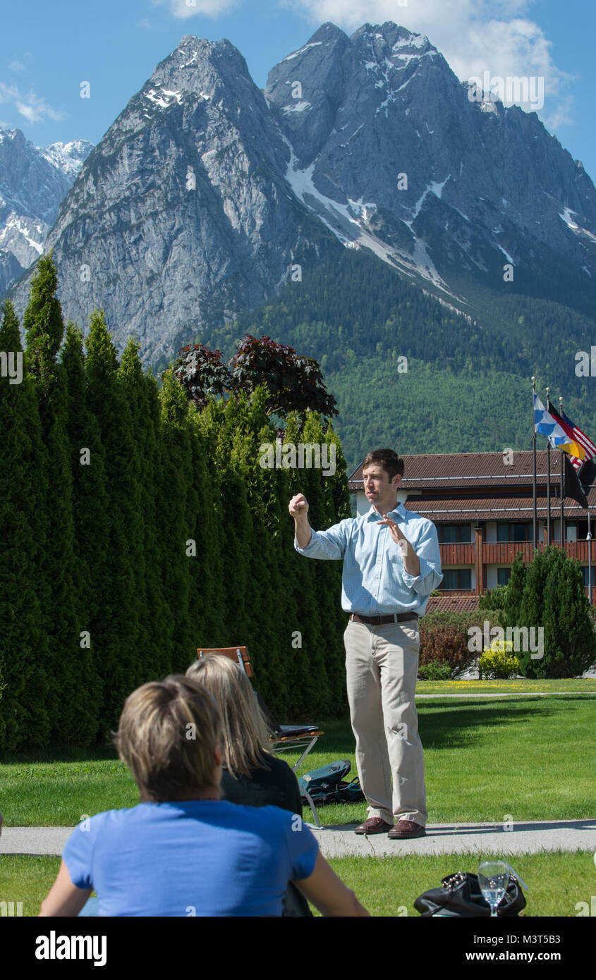 U.S. Army Major George Smolinski teaches a course on pediatrics ...