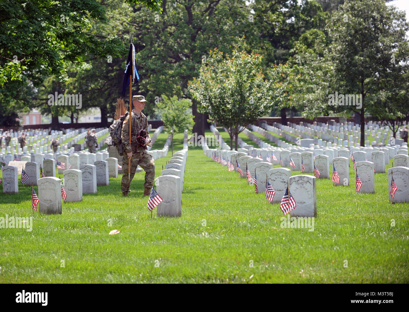 Soldier from the 3rd U.S. Infantry Regiment (The Old Guard) as performs ...