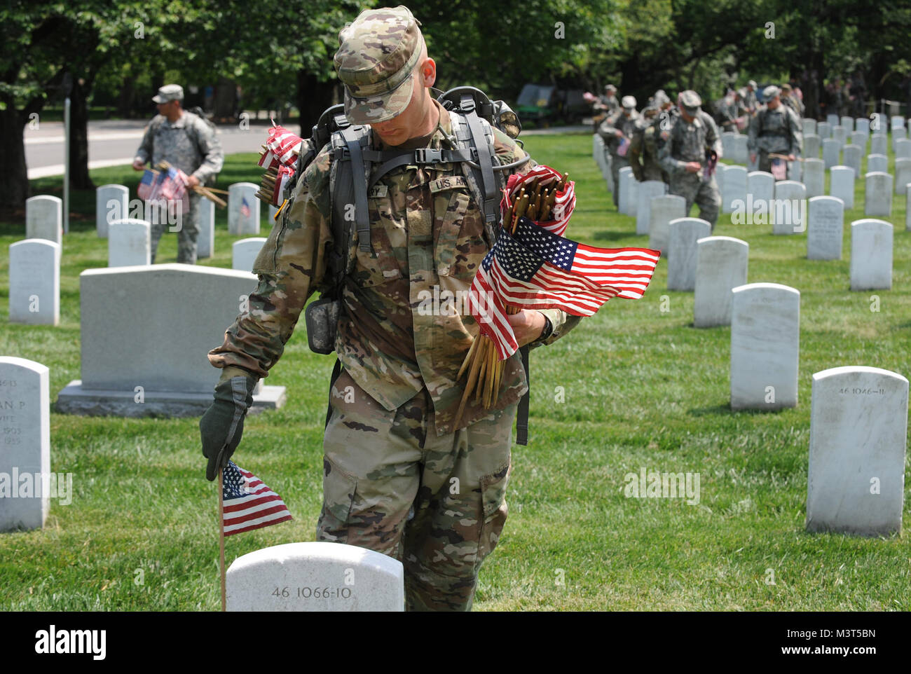 Soldier from the 3rd U.S. Infantry Regiment (The Old Guard) as performs ...