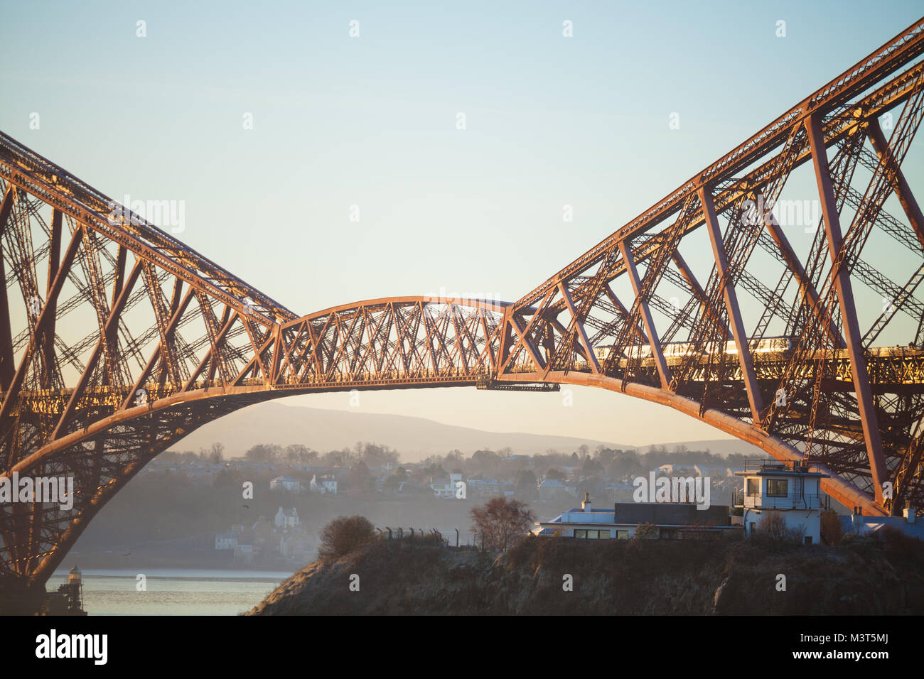 Close of a section of the Forth Railway Bridge, North Queensferry Fife ...