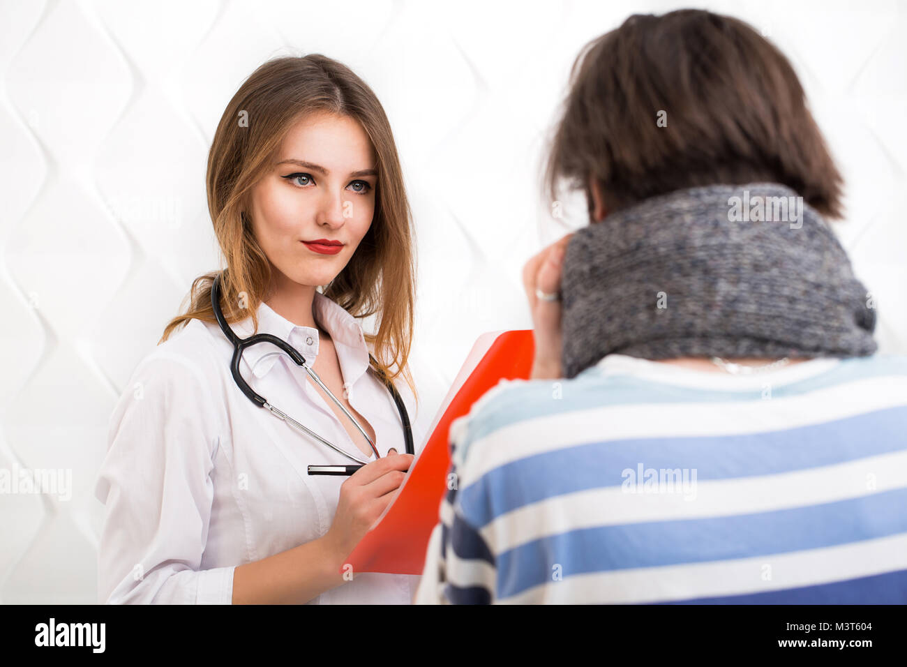 Doctor Asks Questions about the Illness Stock Photo - Alamy