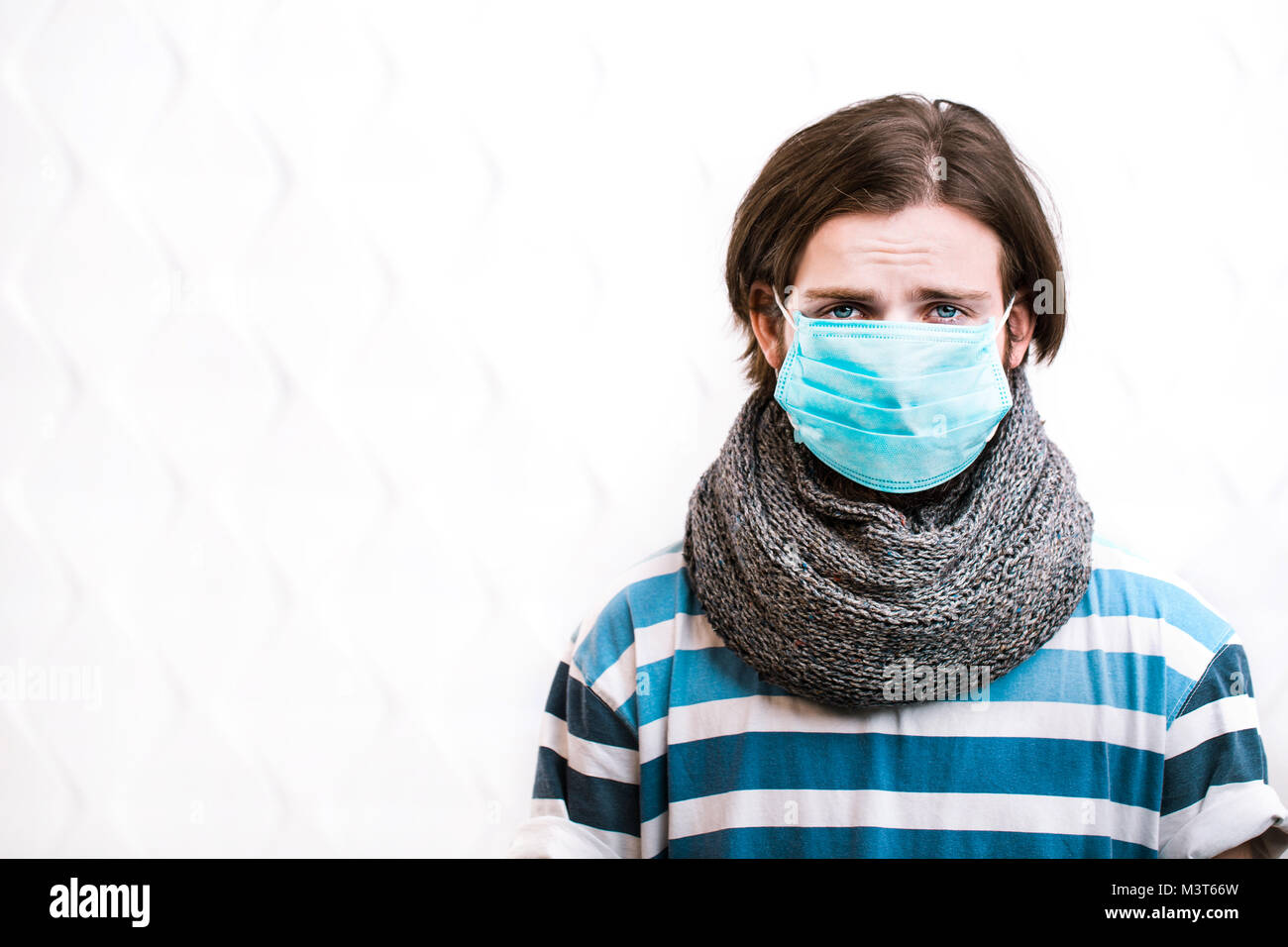 Sick Man Wears Mask Stock Photo - Alamy
