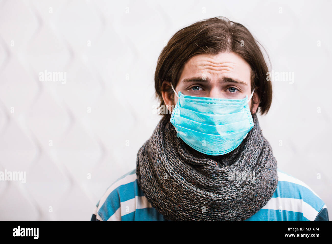 Sick Man Wears Mask Stock Photo - Alamy
