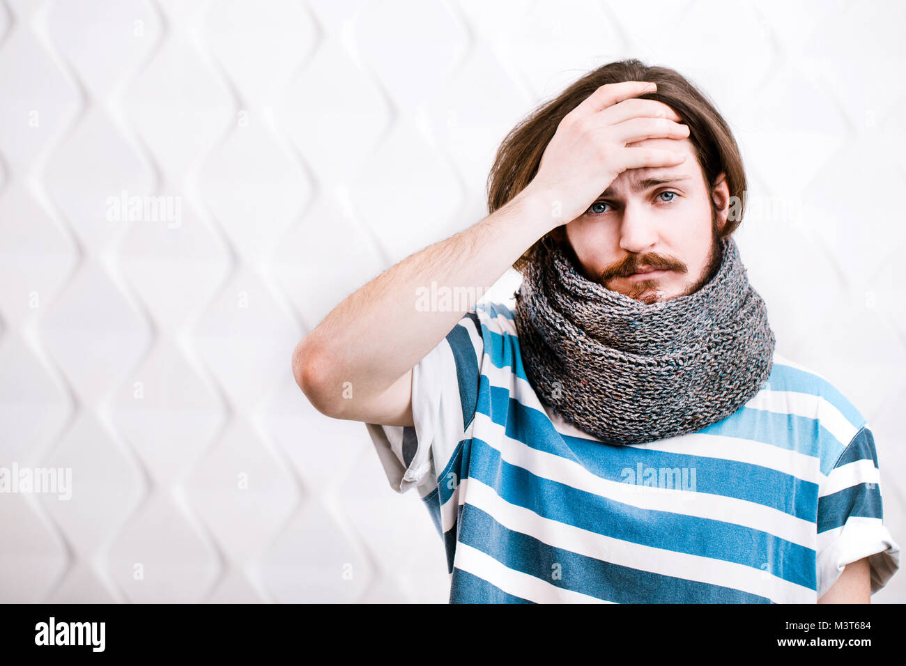 Portrait of a Sick Man Stock Photo - Alamy