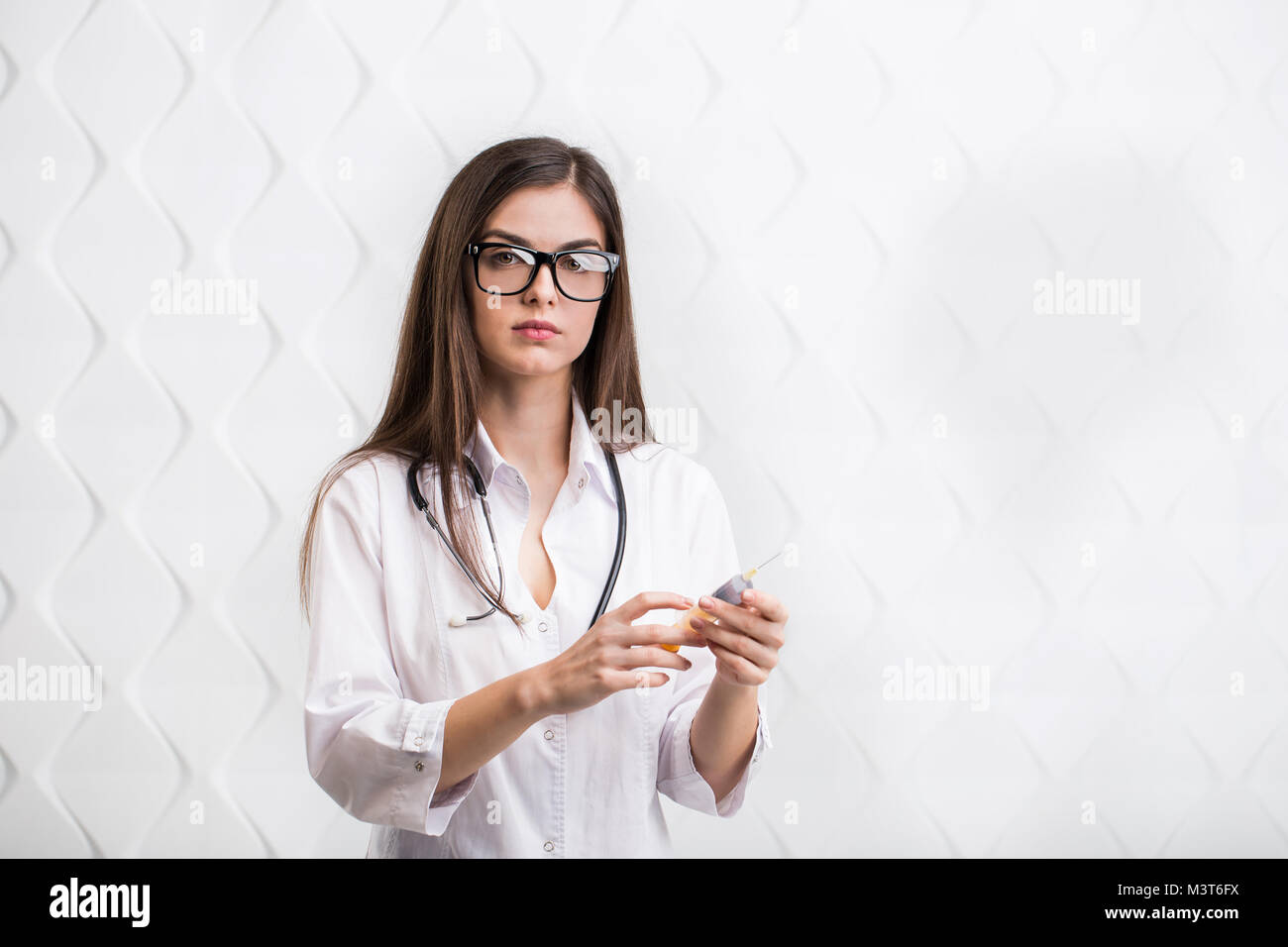 Portrait of Doctor with Stethoscope Stock Photo - Alamy