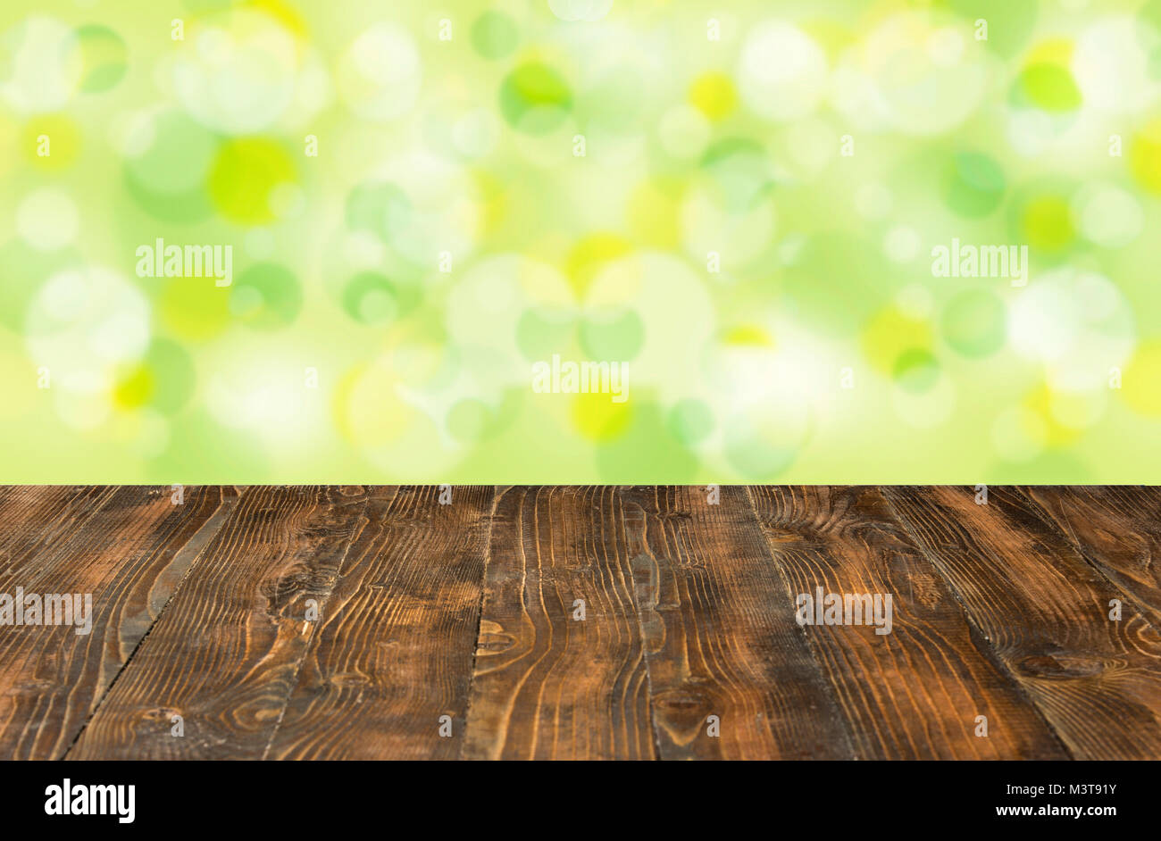 Wood table and abstract background for text or product space Stock ...