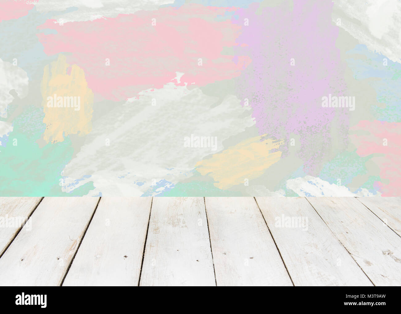 Wood table and abstract background for text or product space Stock ...