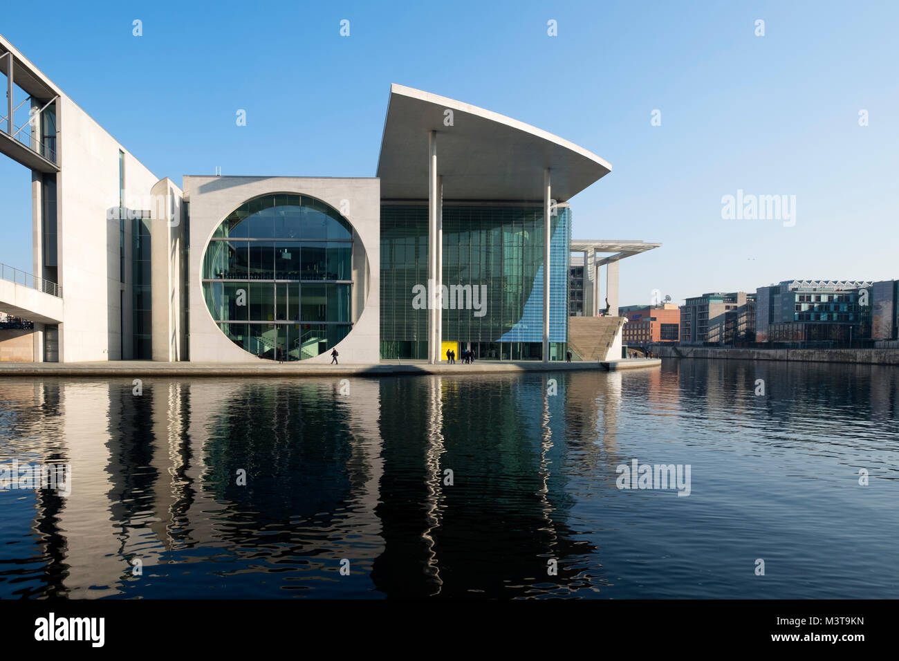 External view of modern Government buildings Marie-Elisabeth-Luders ...
