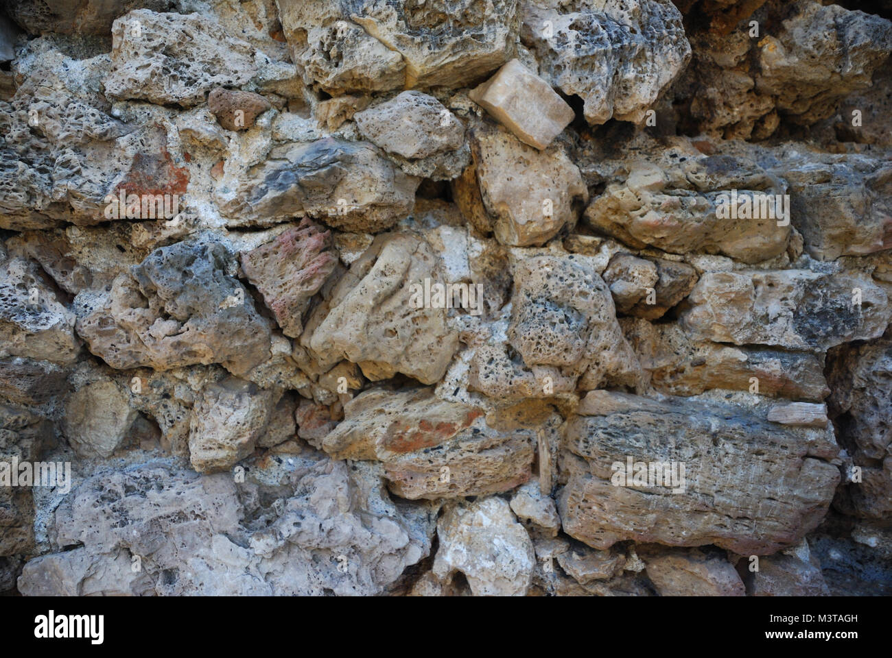 old stone wall of a castle from the middle ages Stock Photo - Alamy