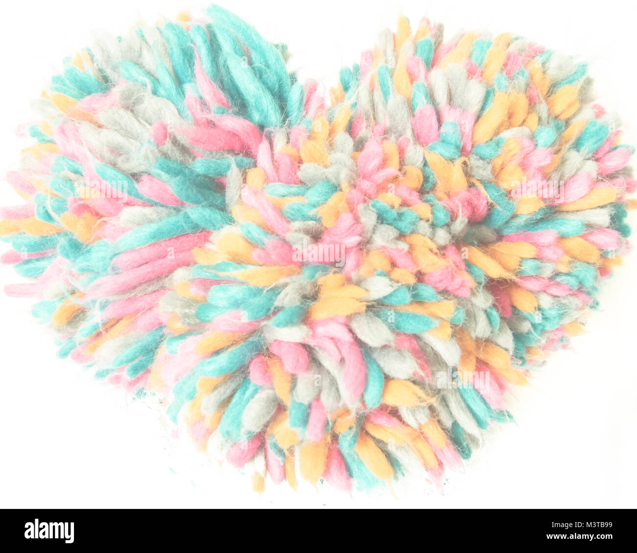 Fluffy Colorful Heart Stock Photo - Alamy