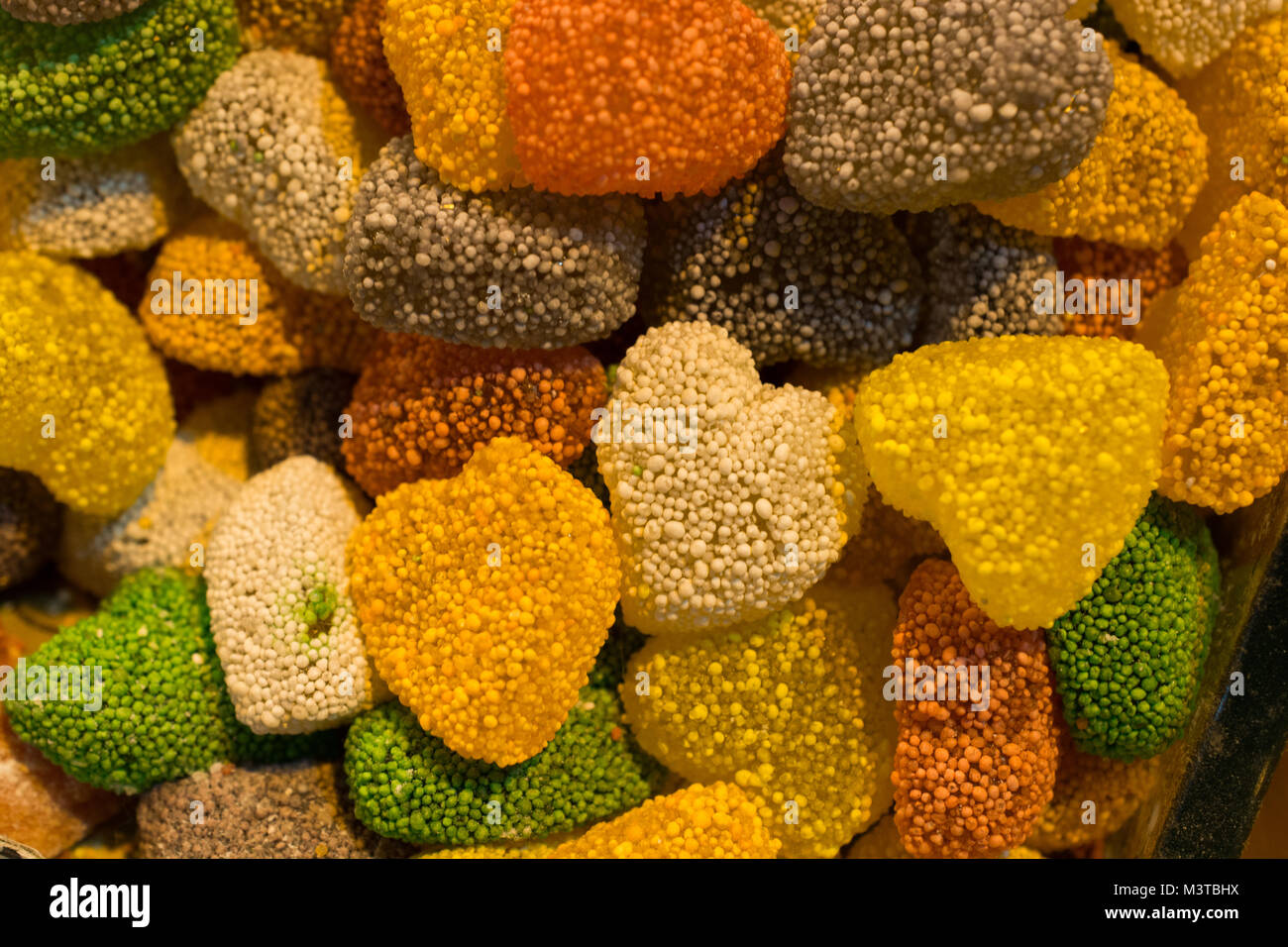 Heart shaperd delicious candy and sweets for kids Stock Photo - Alamy