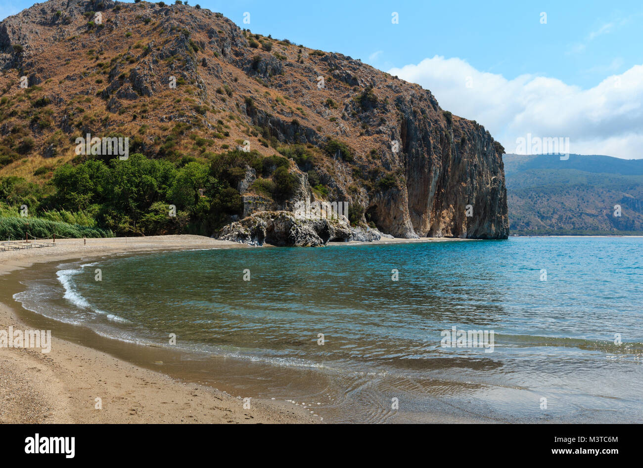 Beautiful Tyrrhenian sea coastline landscape. Cilento and Vallo di ...