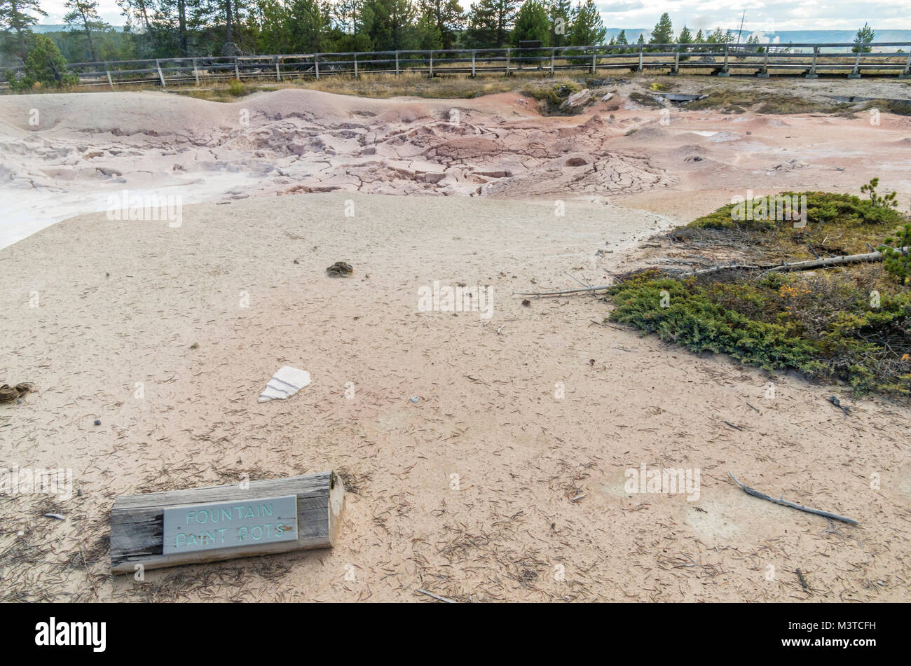 Fountain Paint Pot is a group of mud pools through which acidic hot ...