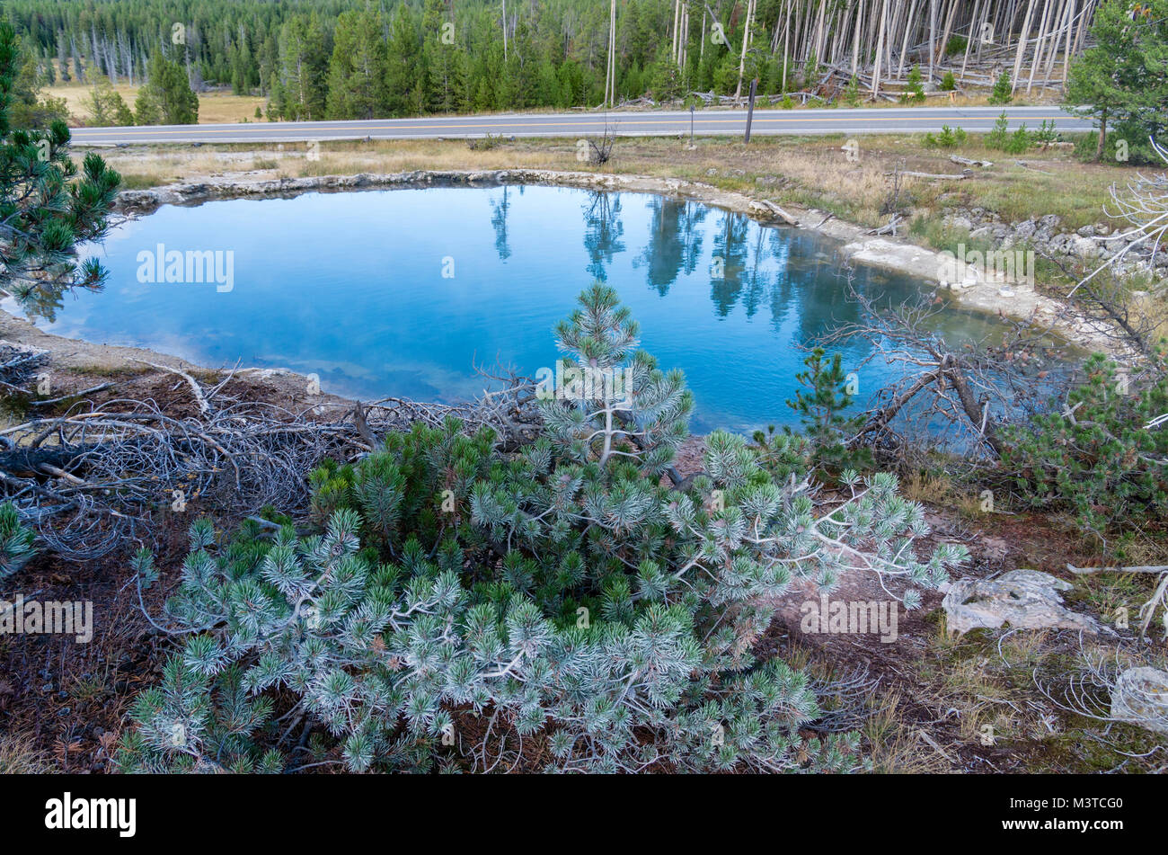 Leather Pool in the Fountain Paint Pot area shows a brilliant blue ...