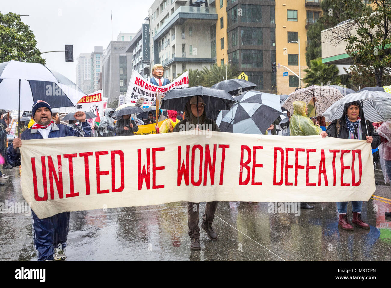 Anti trump protest in los angeles hi-res stock photography and images ...