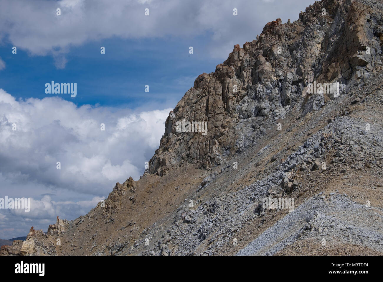 Sharp and dangerous rocks composed of sedimentary rocks Stock Photo - Alamy