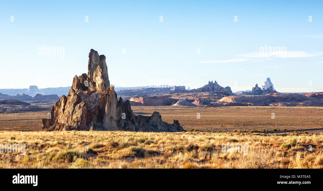 Church Rock is a pillar in Navajo County, near Kayenta, Arizona, United ...