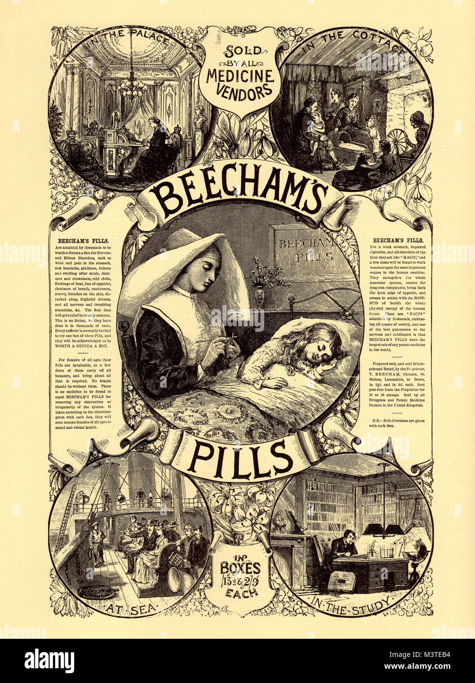 Victorian Advertising Poster Circa 1890-1900 Stock Photo - Alamy
