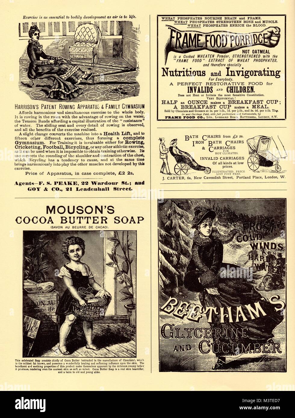 Victorian Advertising Poster Circa 1890-1900 Stock Photo - Alamy