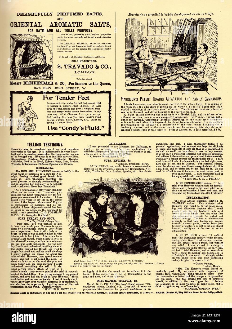 Victorian Advertising Poster Circa 1890-1900 Stock Photo - Alamy