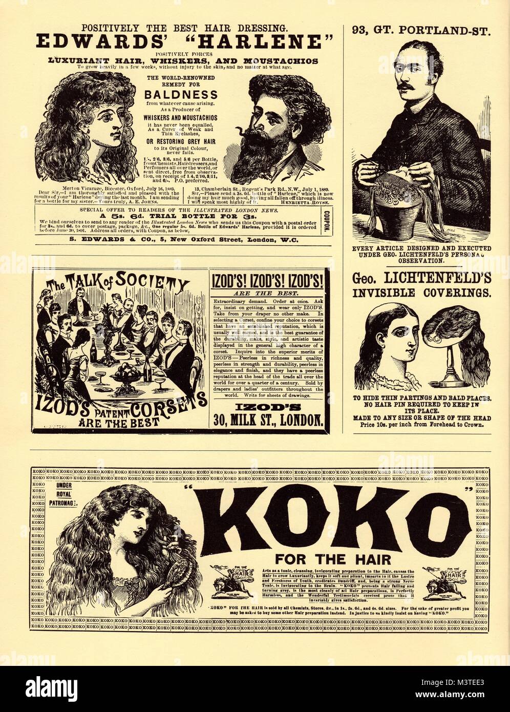 Victorian and Edwardian Advertising Posters Stock Photo - Alamy