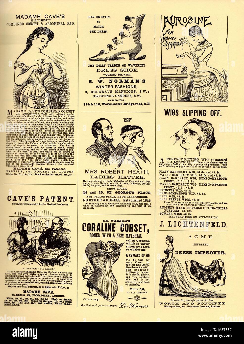 Victorian and Edwardian Advertising Poster for womens clothing corsetry ...