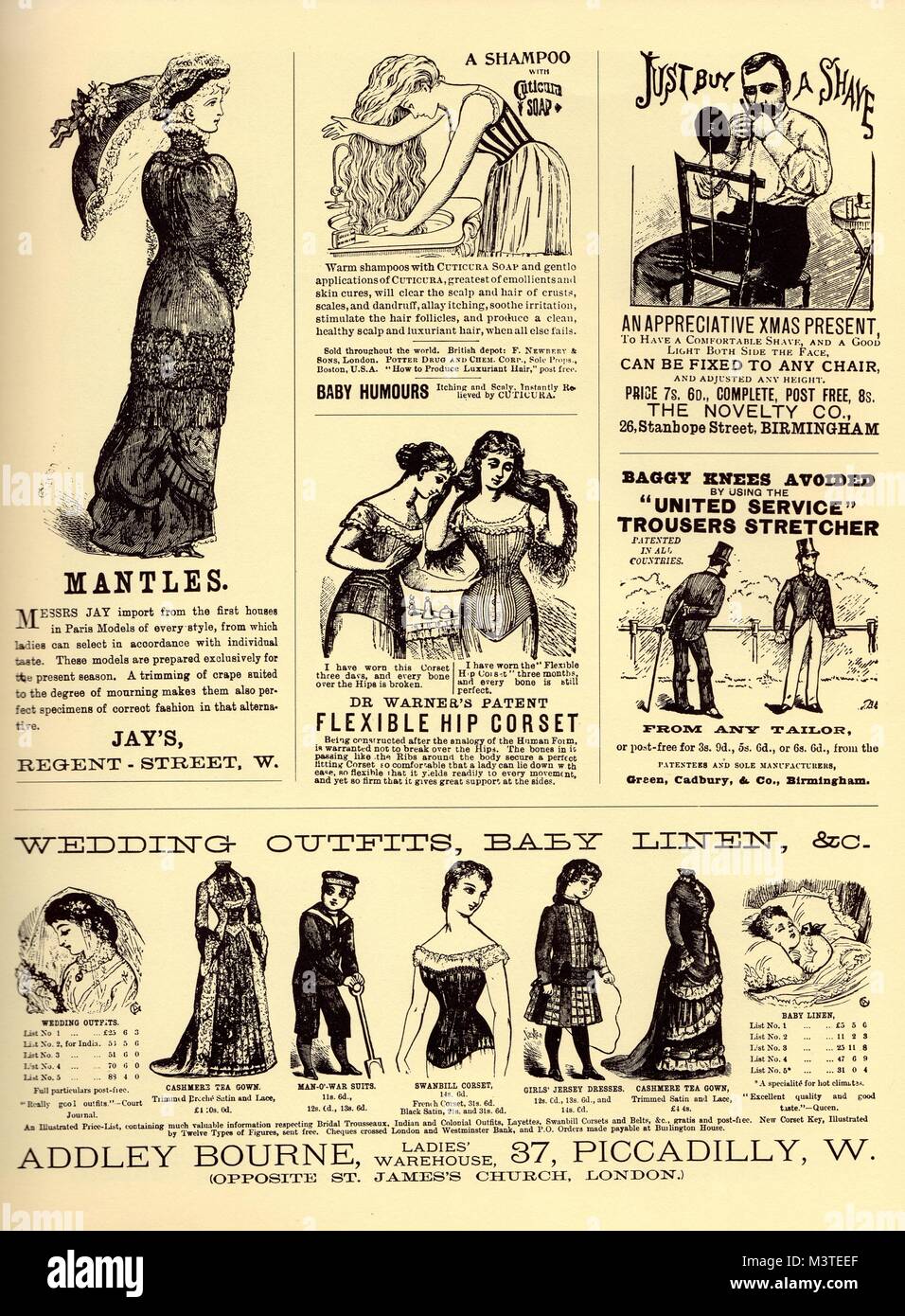 Victorian and Edwardian Advertising Poster for women and gentleman's ...
