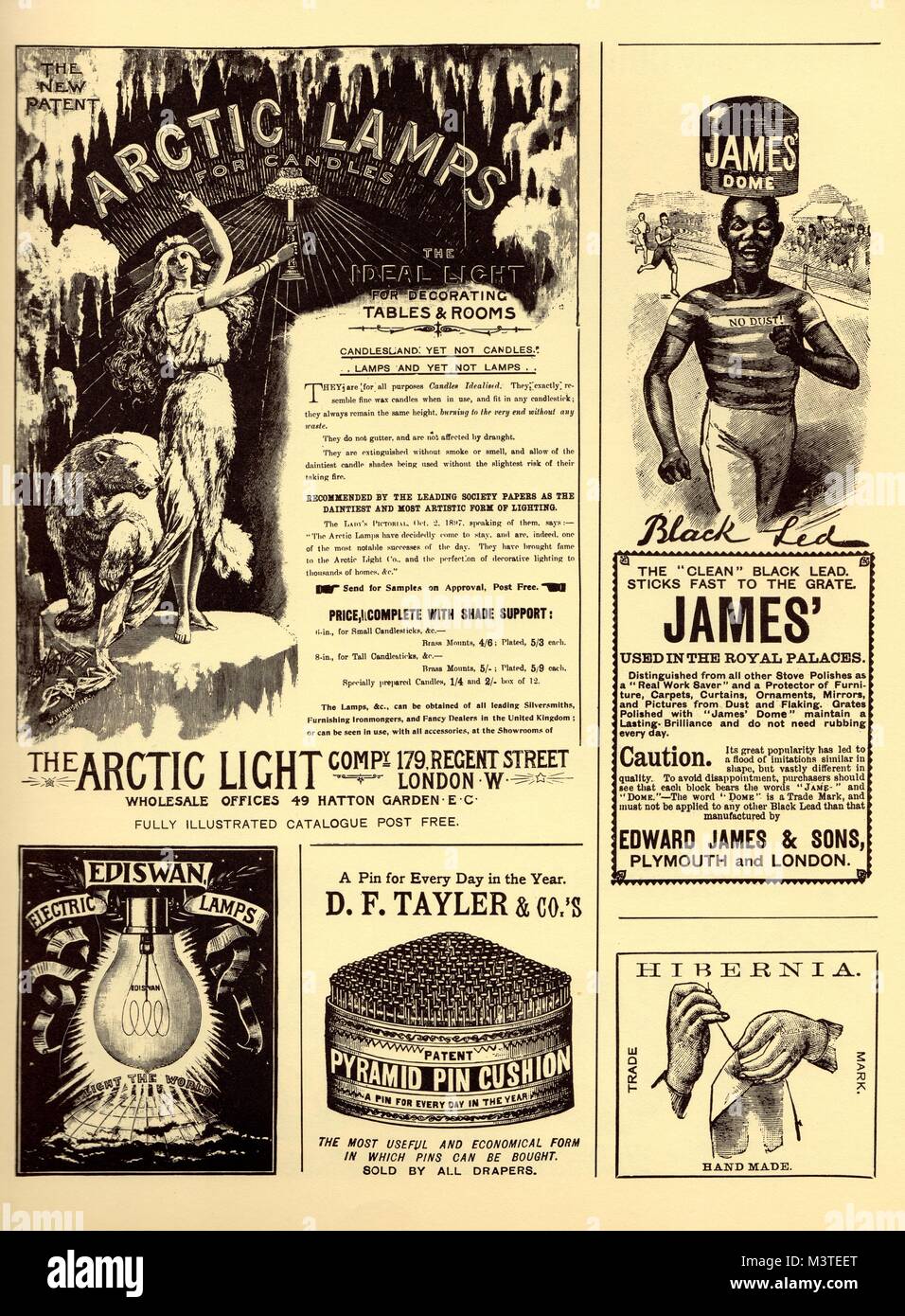 Selection of Victorian and Edwardian advertisements Stock Photo - Alamy