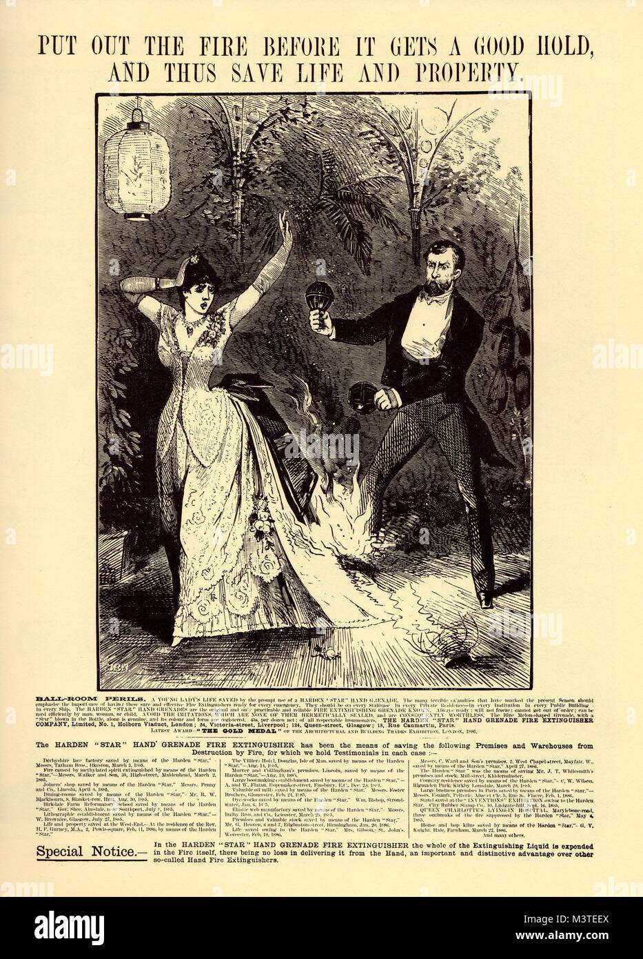 Victorian and Edwardian Advertising Poster for handheld Fire ...