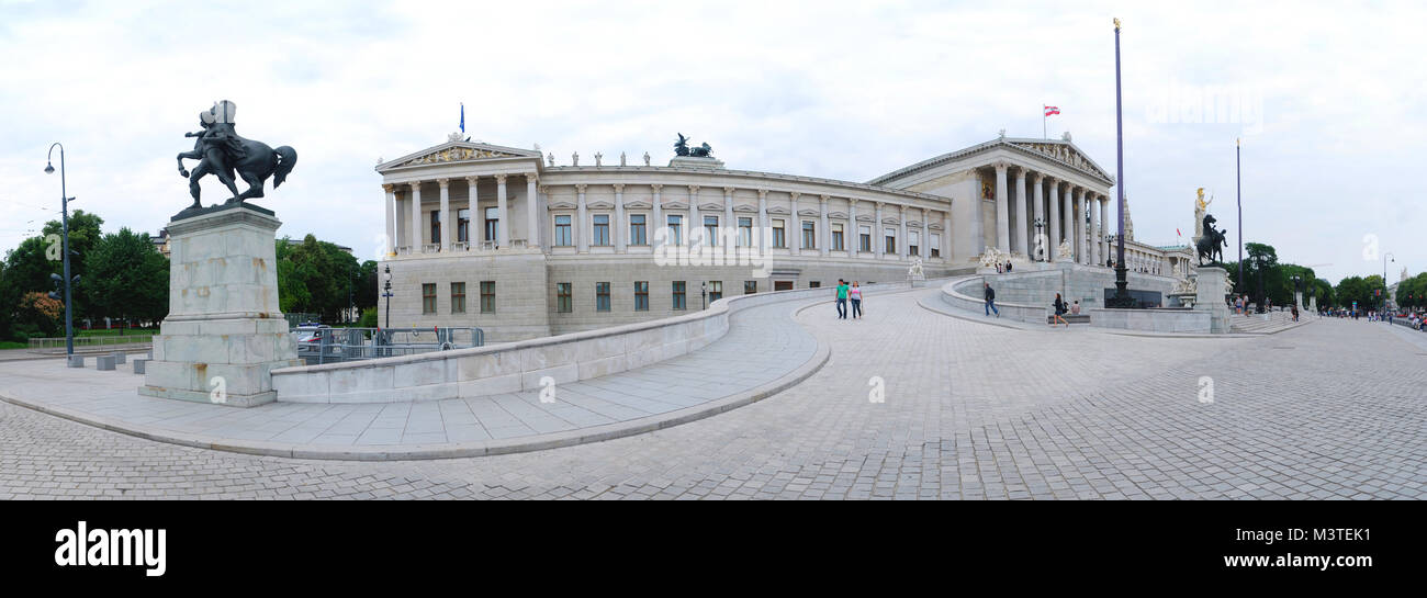 panoramic view of Parliament in Vienna architecture Stock Photo - Alamy
