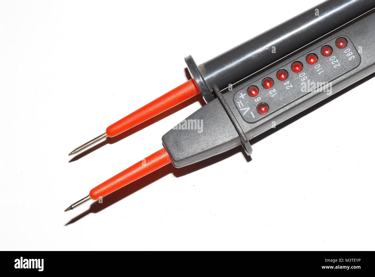 to examine current-voltage voltmeter knife tool Stock Photo - Alamy