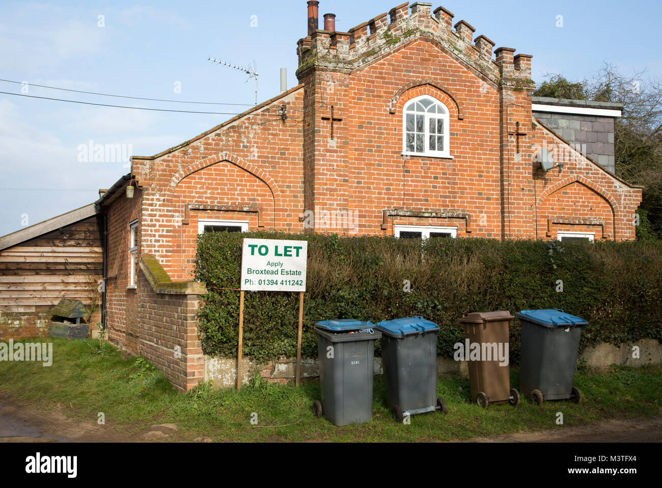 Broxtead Estate To Let sign at Tower Cottage, Shottisham, Suffolk ...