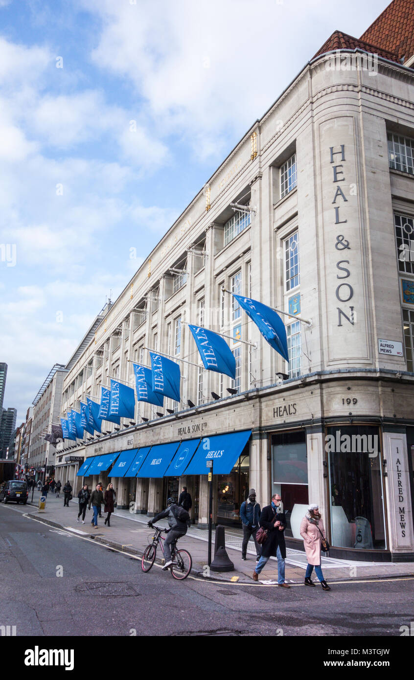 Heals & Son Department store on Tottenham Court Road, London, UK Stock ...