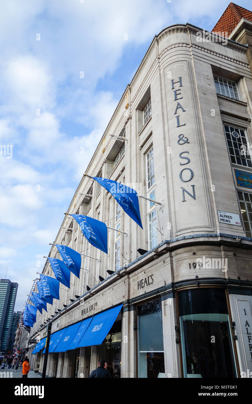 Heals & Son Department store on Tottenham Court Road, London, UK Stock ...