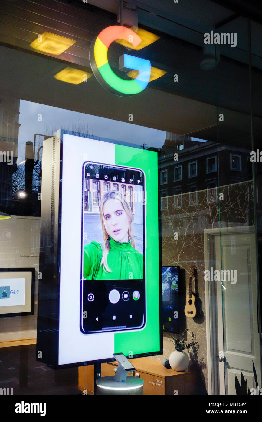 Google advert woman hi-res stock photography and images - Alamy