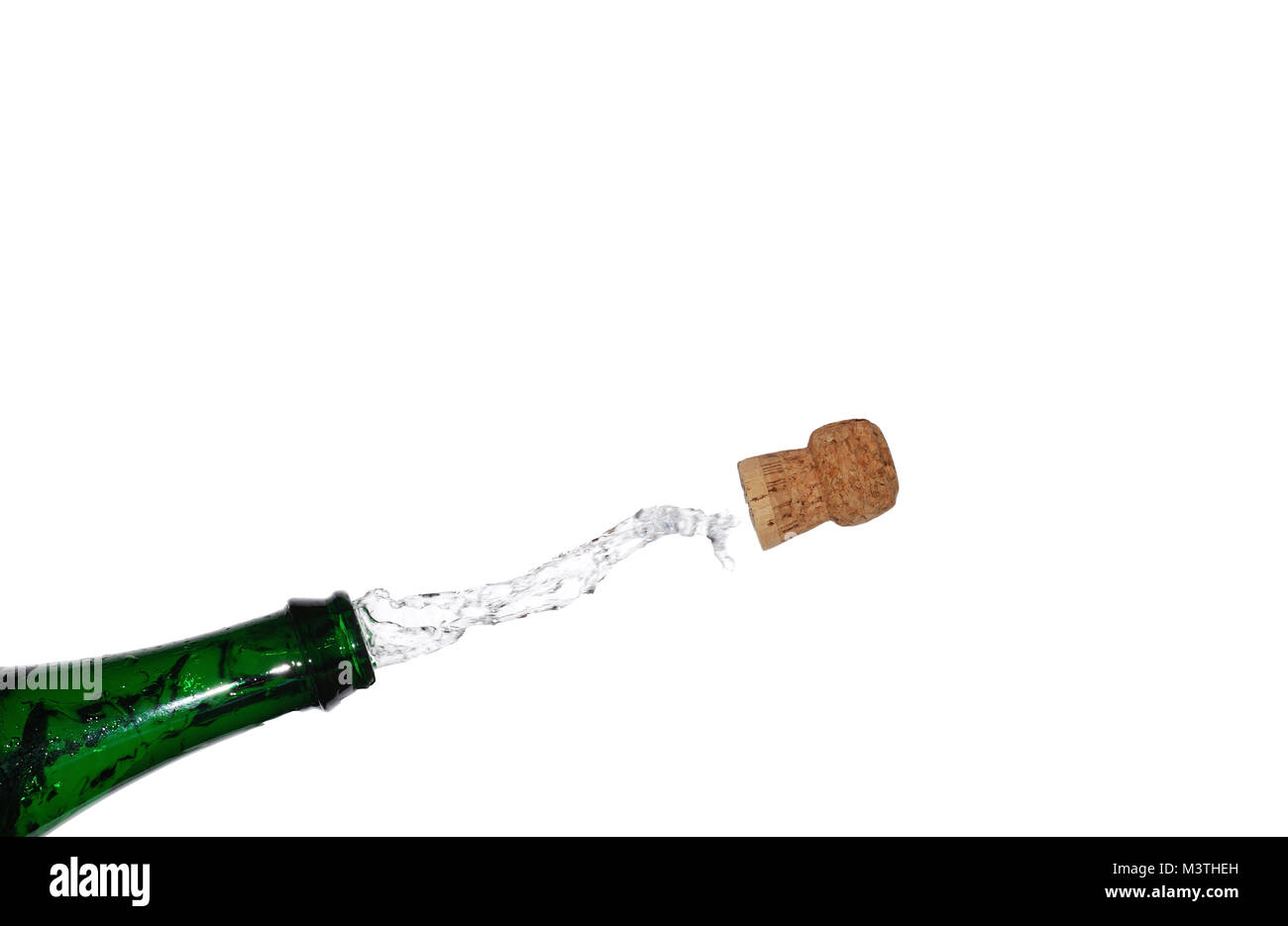 exploding champagne flat image on left for party, birthday and new year ...