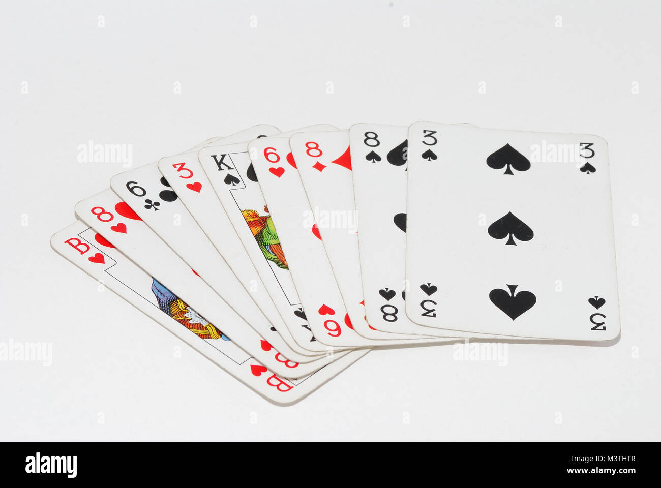 many varieties of playing cards playing cards complete view on white ...