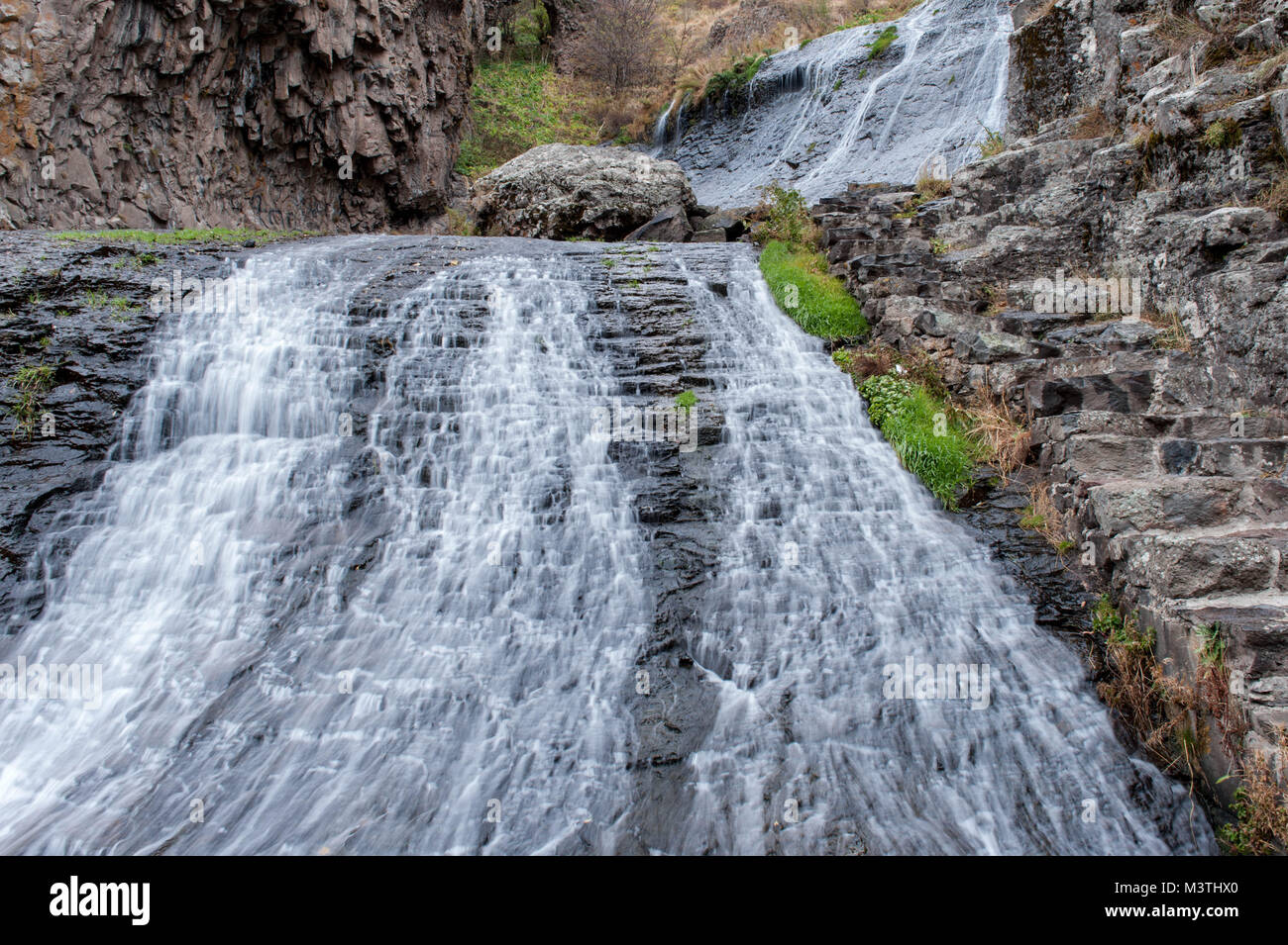 Waterfall in the centre of the Dzhermuk gorge Stock Photo - Alamy