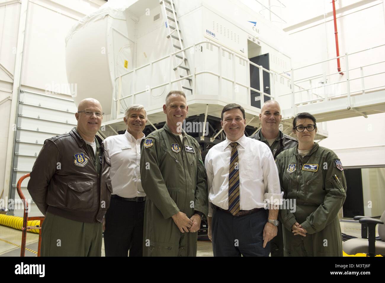 From the left, Lt. Col. Todd Moody, 434th Operations Group commander ...