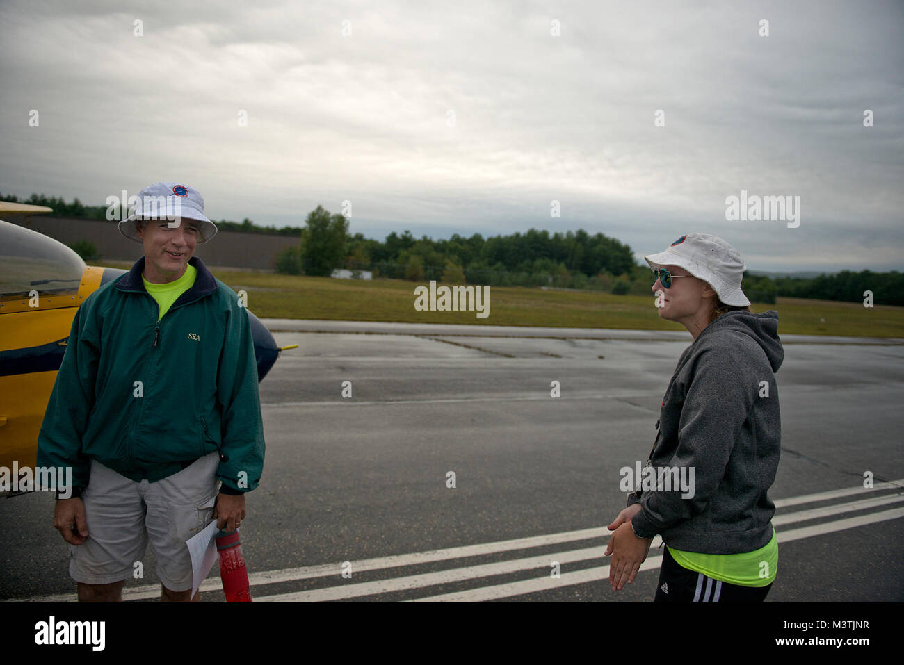 Instructor pilot, Paul Finestone, shares in the excitement of Liz Bell ...