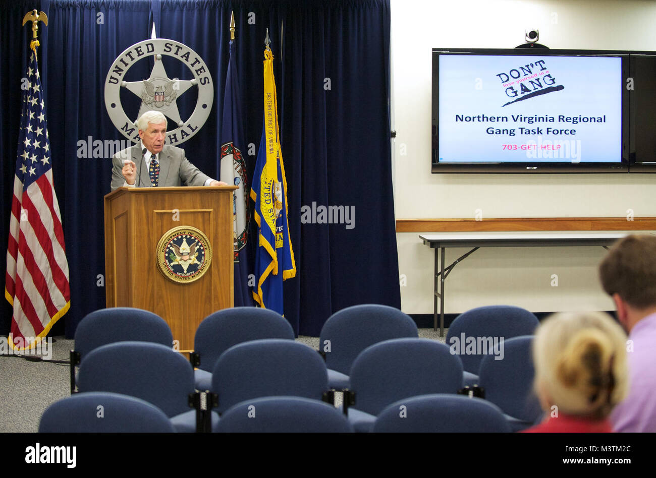 Congressman Frank Wolf speaks during a ceremony in which a check for ...