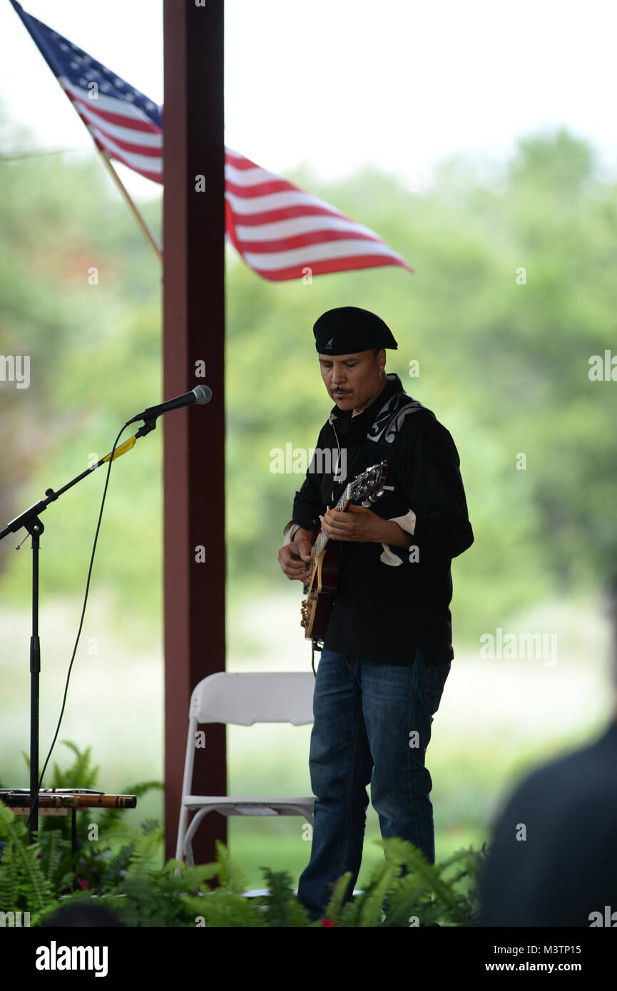 Entertainer Wade Fernandez plays his inspirational music as he performs ...