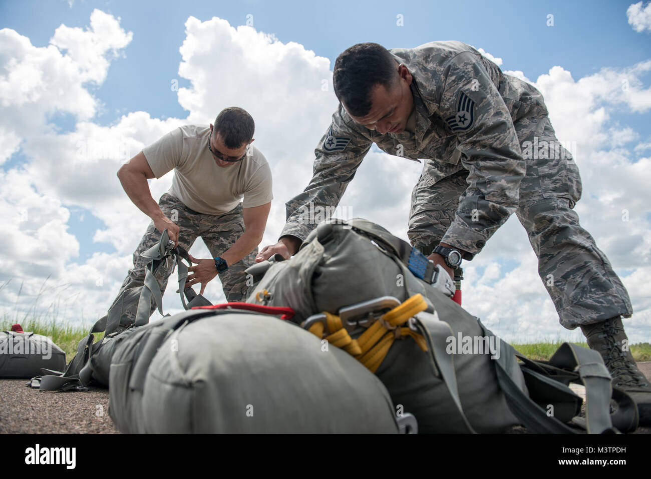 Joint Communication Support Element operators prepare their chutes ...