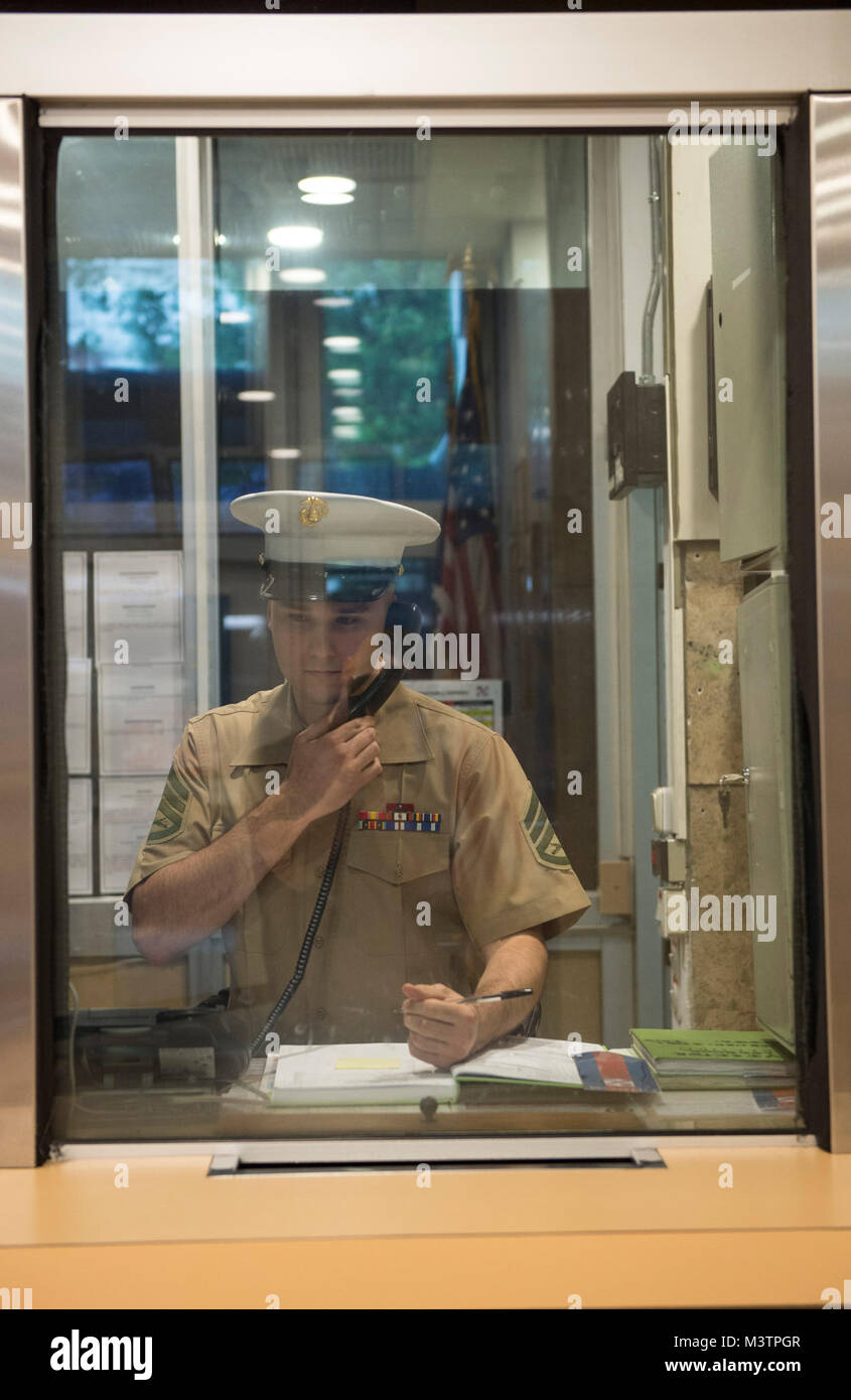 U.S. Marine SSgt. Joshua Rice, a Marine Security Guard Assistant ...
